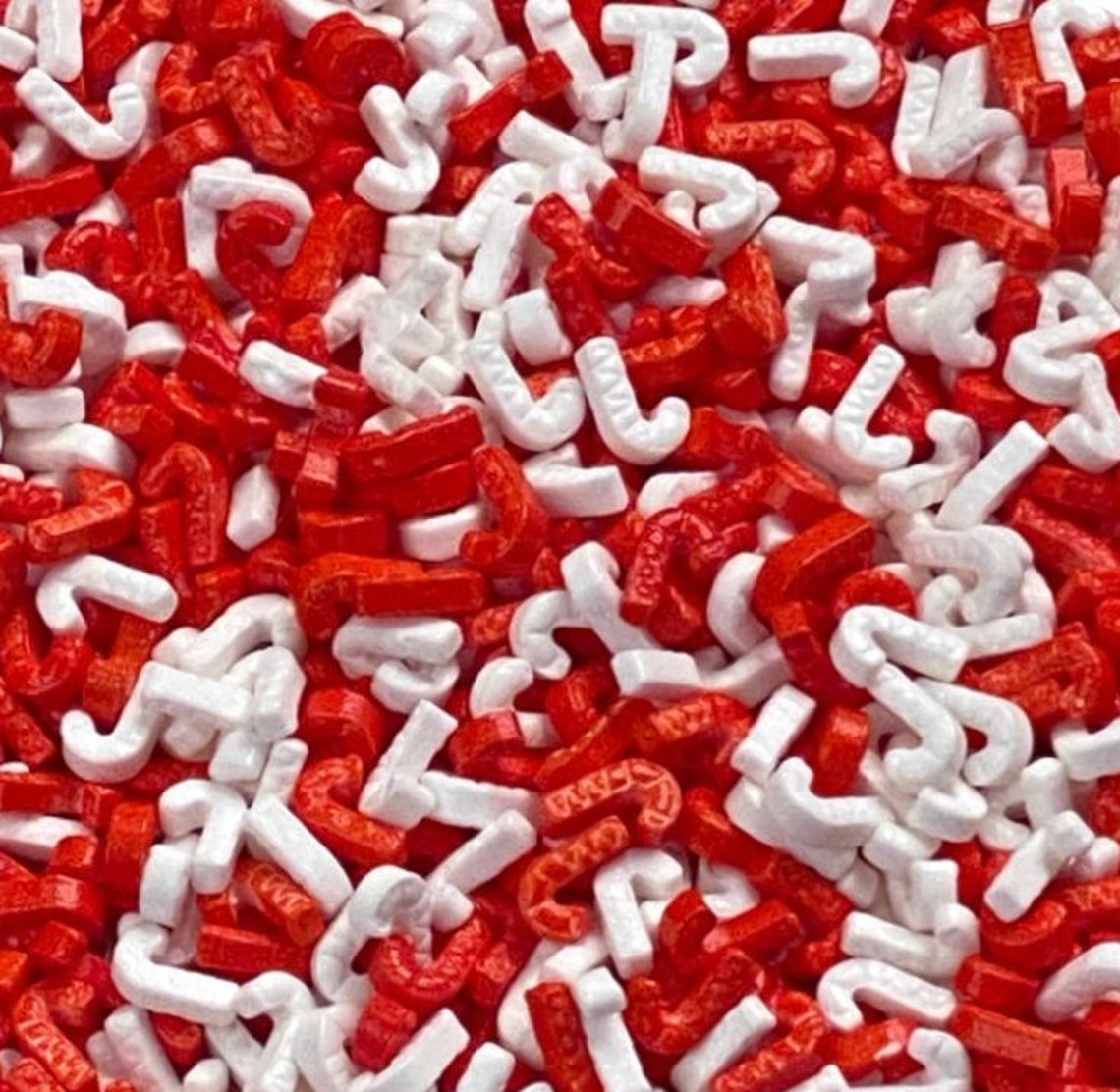 CANDY CANE SPRINKLES Red and White Sprinkles 2 or 4 Ounces - Etsy