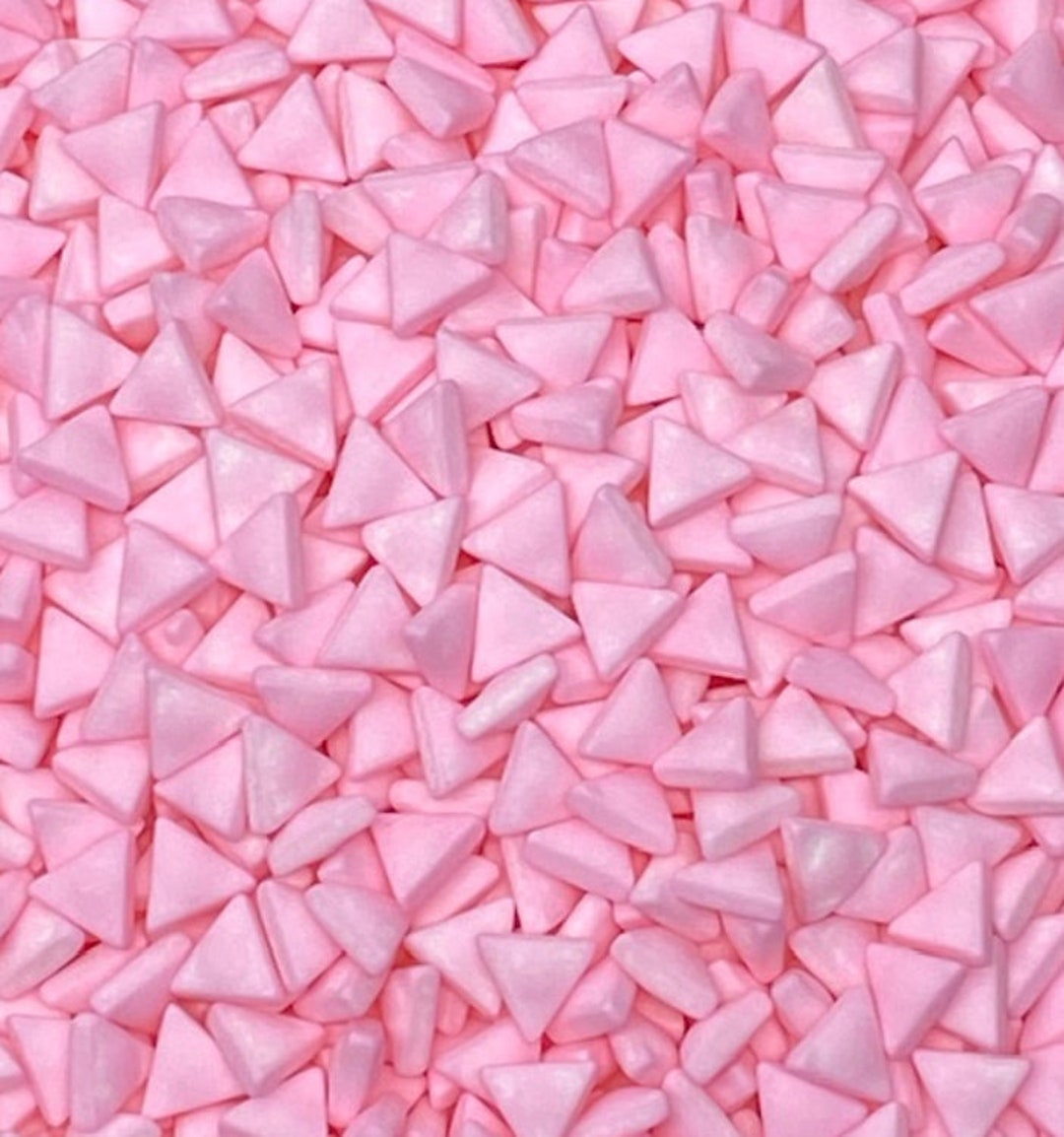 PINK TRIANGLE SPRINKLES, Yellow Sprinkles, 2 or 4 Ounces, Thick ...