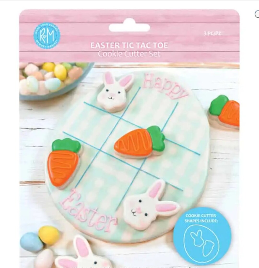 Easter TIC TAC TOE Set, 3 Piece Cookie Cutter Set - Etsy