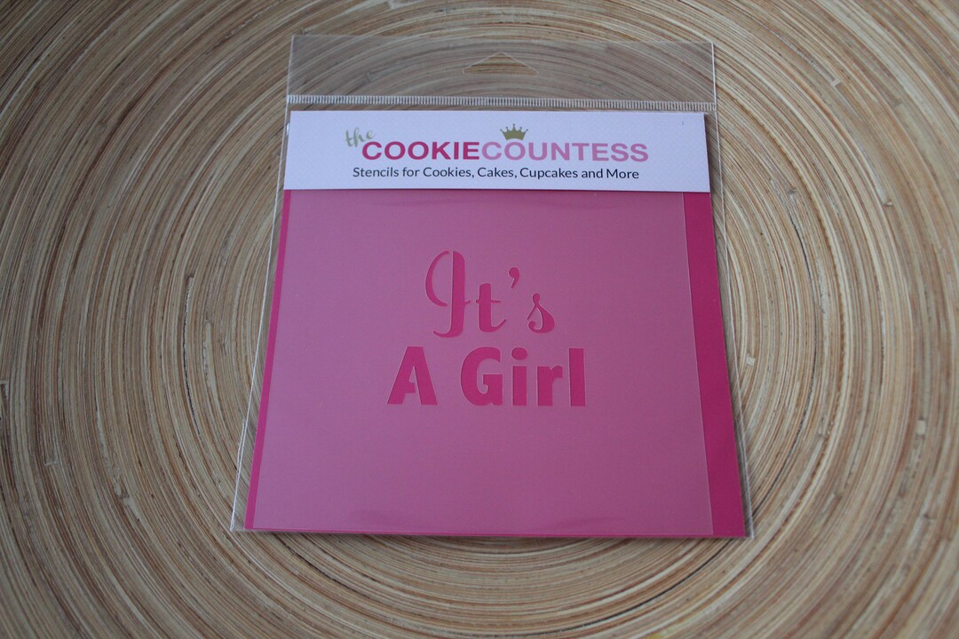 ITS A GIRL! Cookie Countess, Cookie Stencil/cupcake Stencil - Etsy
