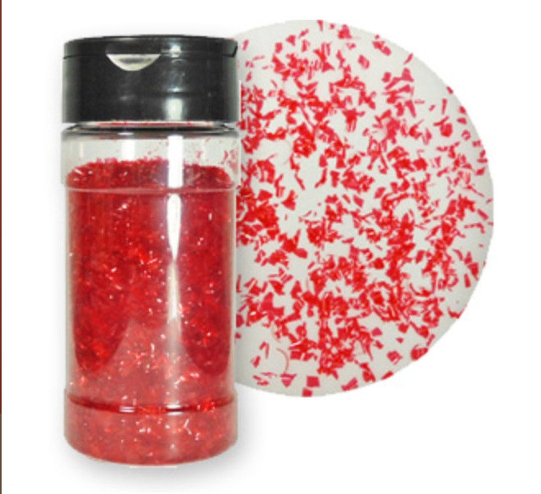 RED Edible Glitter FLAKES, SHAKER Bottle, 1 Ounce - Etsy