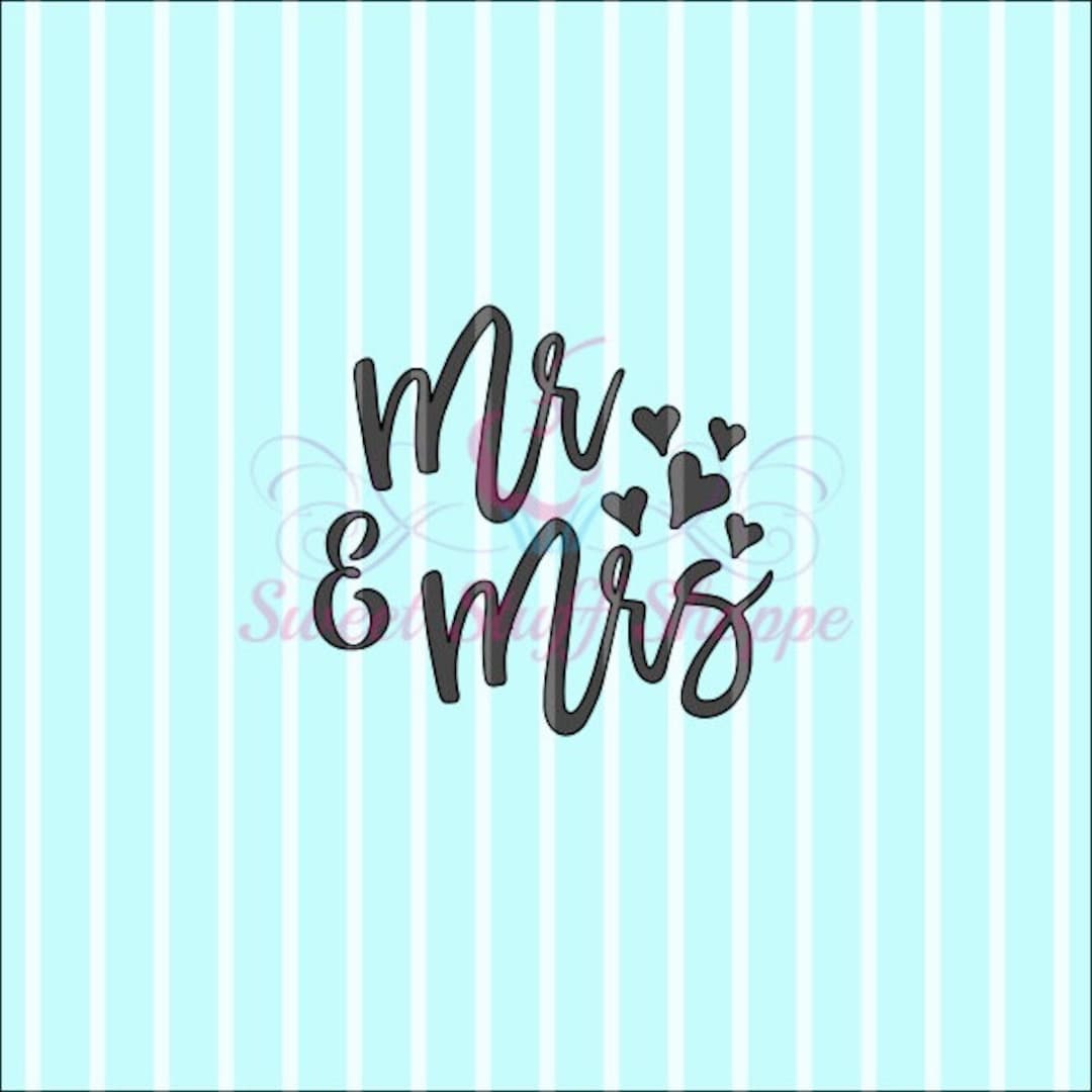 Mr & Mrs, Silk Screen, Cookie Silk Screen, Silk Screen Cookie Stencil ...