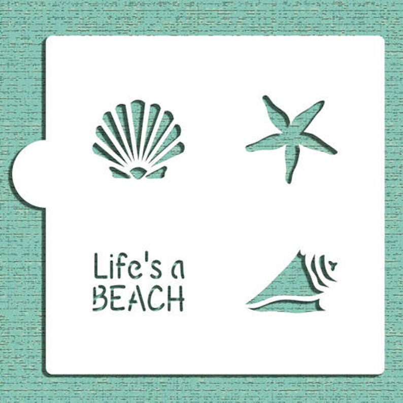 LIFE'S A BEACH Stencil designer Stencils - Etsy