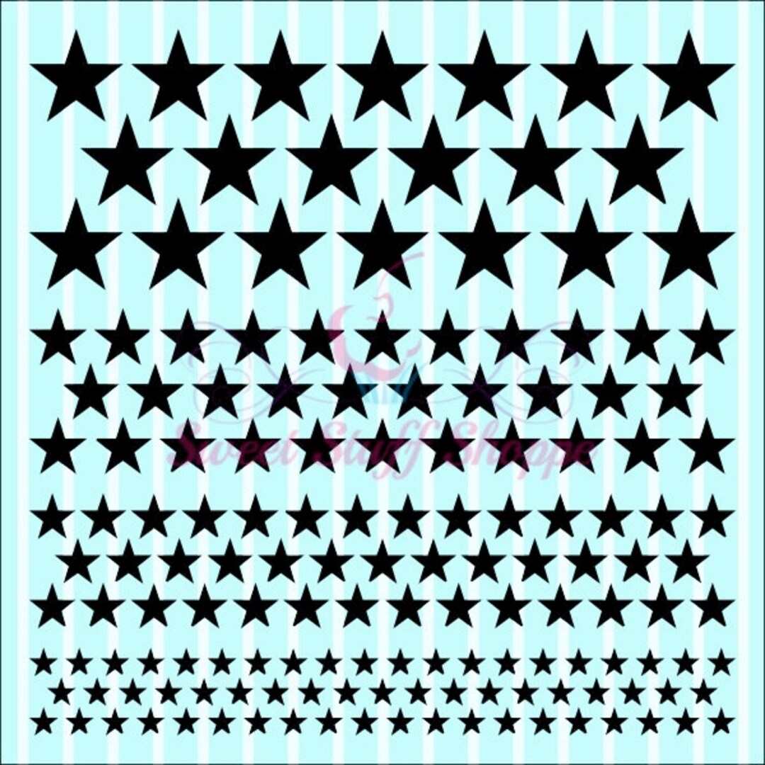 STAR Background VARIOUS SIZES, Cookie Silk Screen, Silk Screen Cookie ...