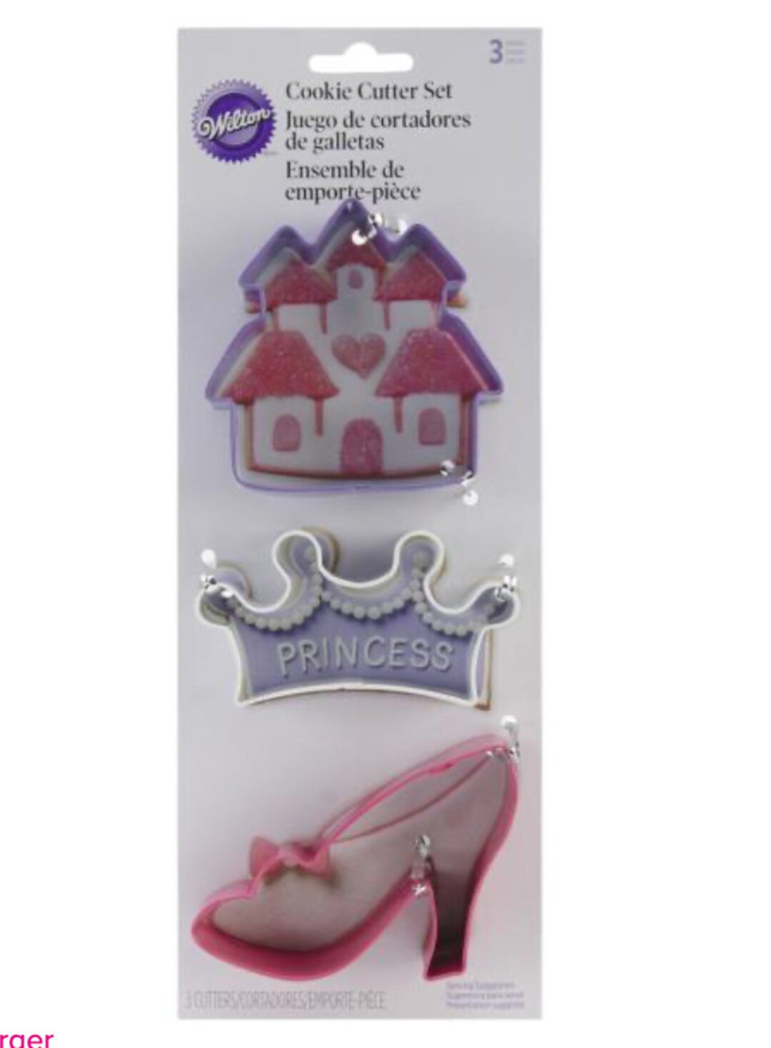 WILTON PRINCESS 3 Piece Color Cookie Cutter Set - Etsy