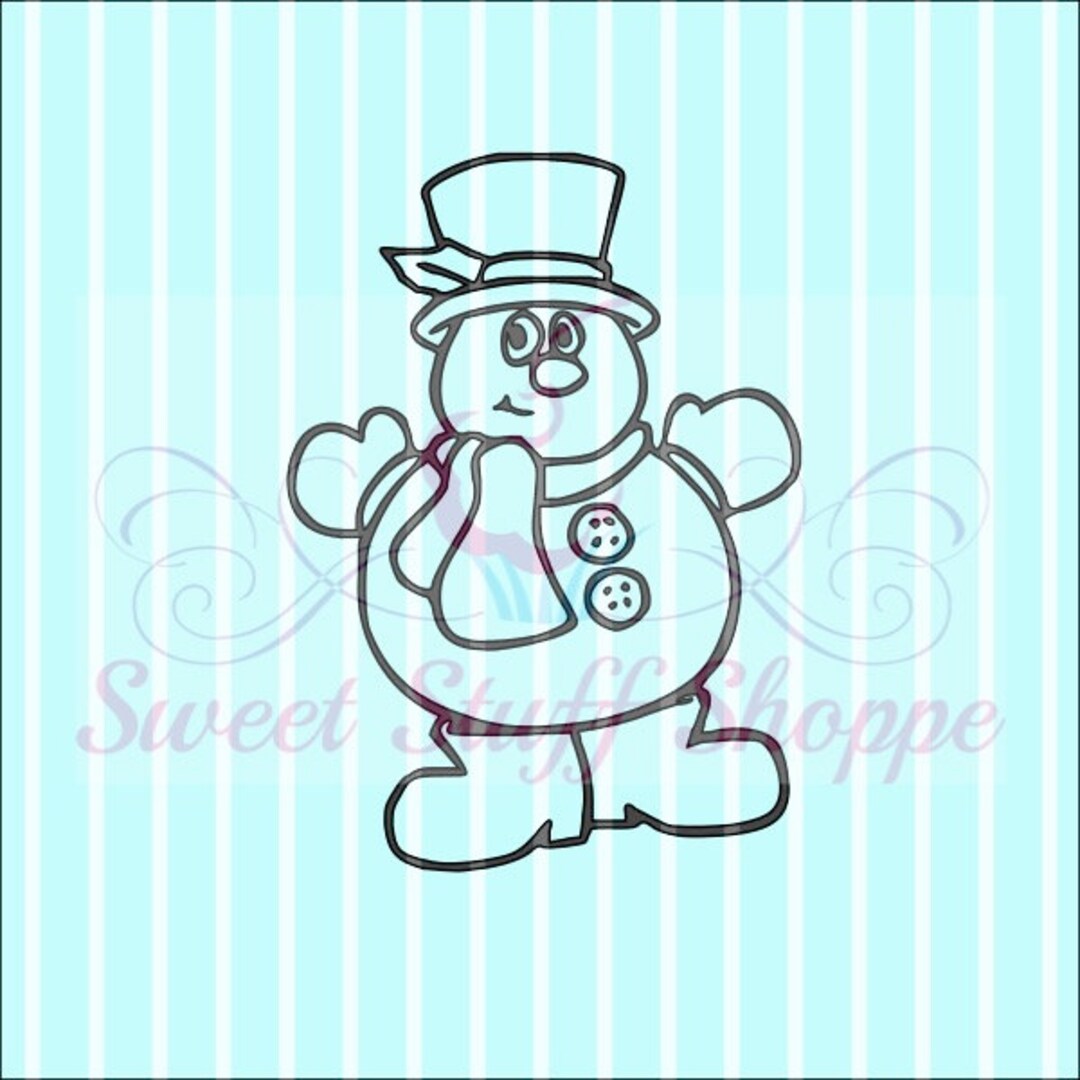 SNOWMAN PYO Silk Screen, Cookie Silk Screen, Silk Screen Cookie Stencil ...