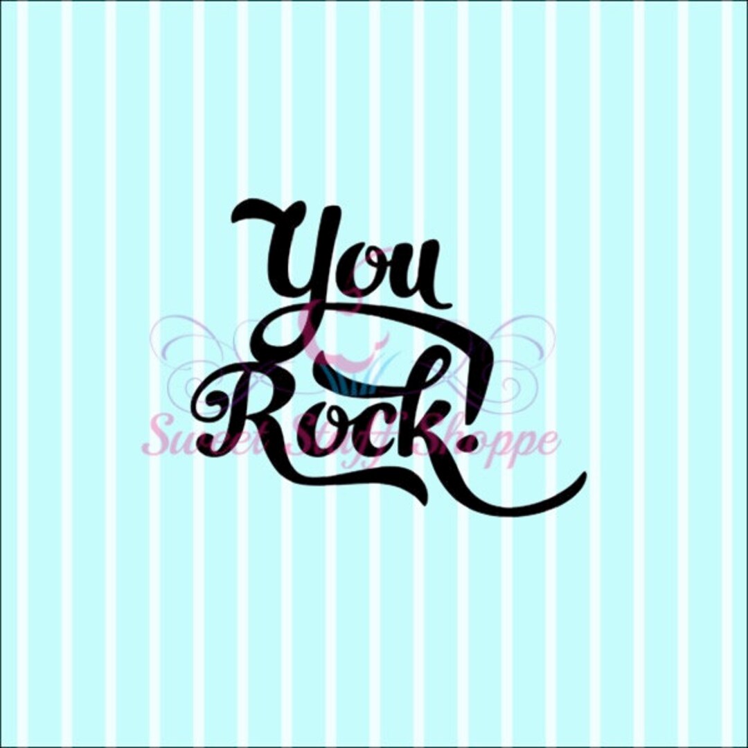 YOU ROCK, Cookie Silk Screen, Silk Screen Cookie Stencil, Mesh Stencil ...