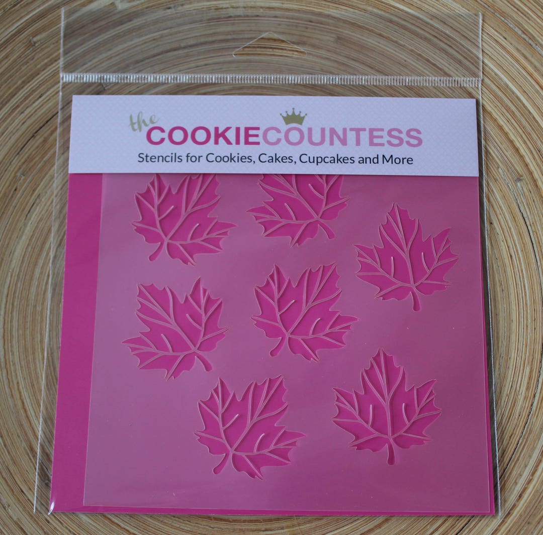 MAPLE LEAF Stencil, Cookie Countess, Cookie Stencil/cupcake Stencil - Etsy