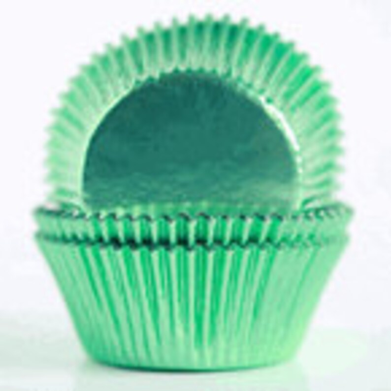 LIGHT GREEN METALLIC Cupcake Liners Etsy