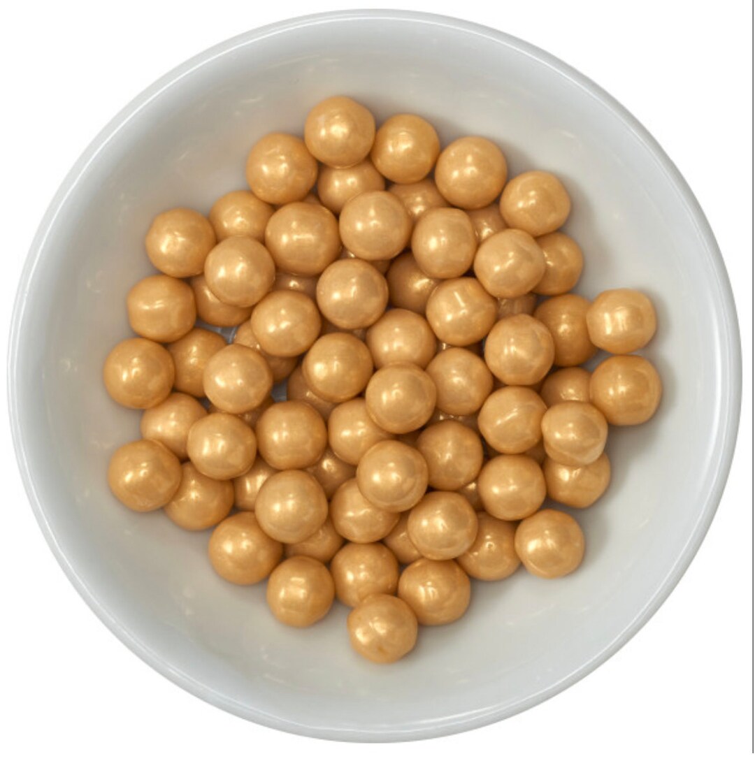 GOLD PEARL Candy Beads, Sprinkles, 4 or 2 Ounces, Candy Pearls. 7MM - Etsy