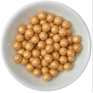 GOLD PEARL Candy Beads, Sprinkles, 4 or 2 Ounces, Candy Pearls. 7MM - Etsy
