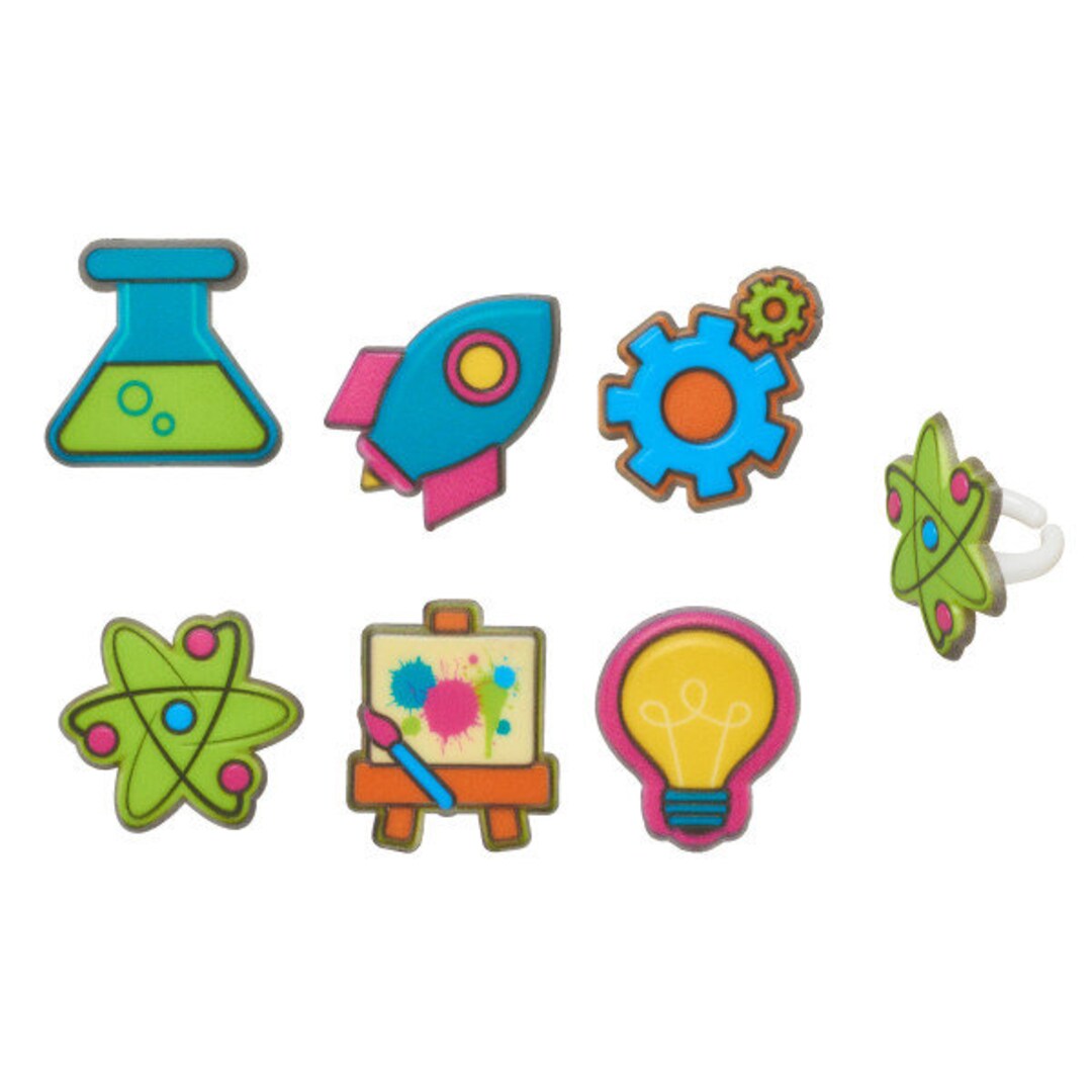 SCIENCE ICONS Cupcake Rings - Etsy
