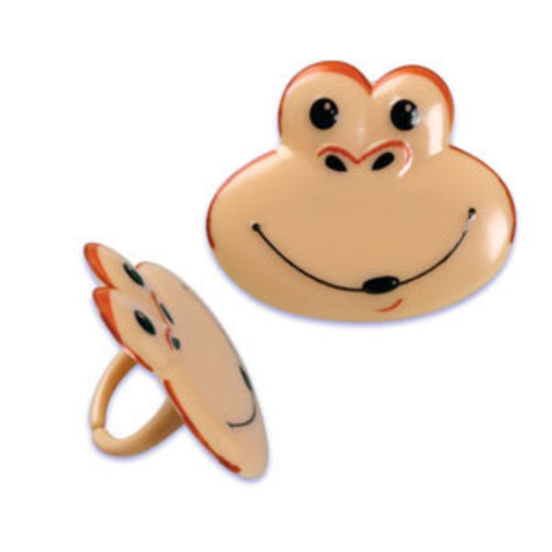Monkey Cupcake Rings - Etsy