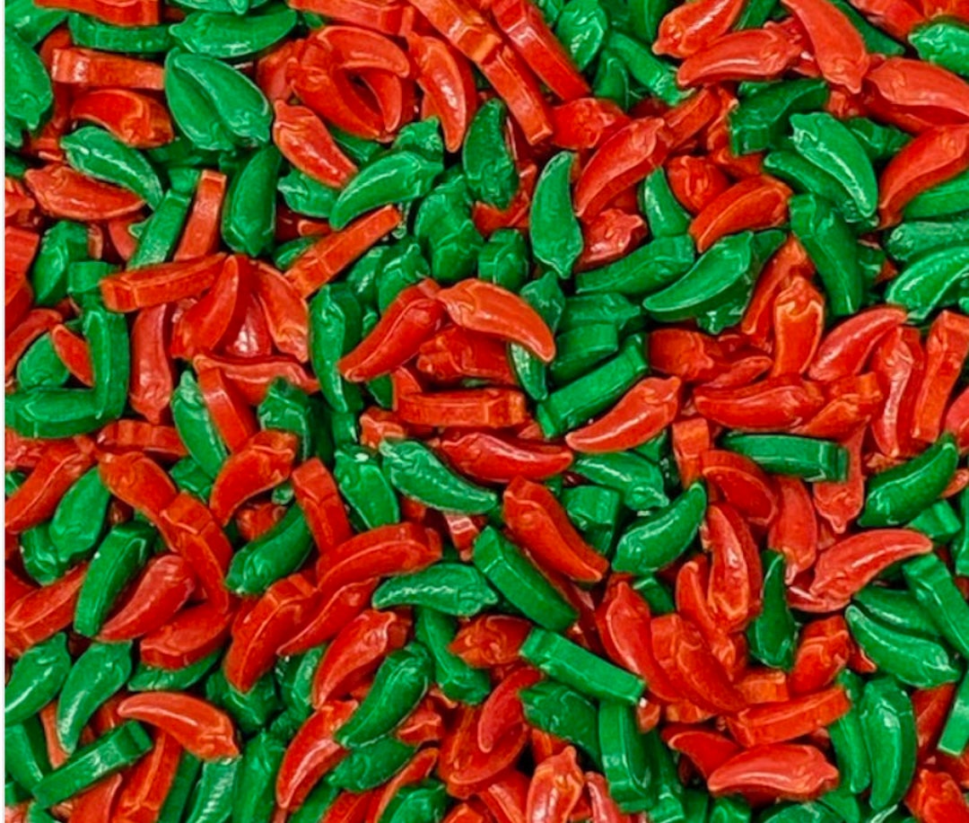 CHILI PEPPERS SPRINKLES, Green & Red Sprinkles, 4 Ounces or 2 Ounces ...