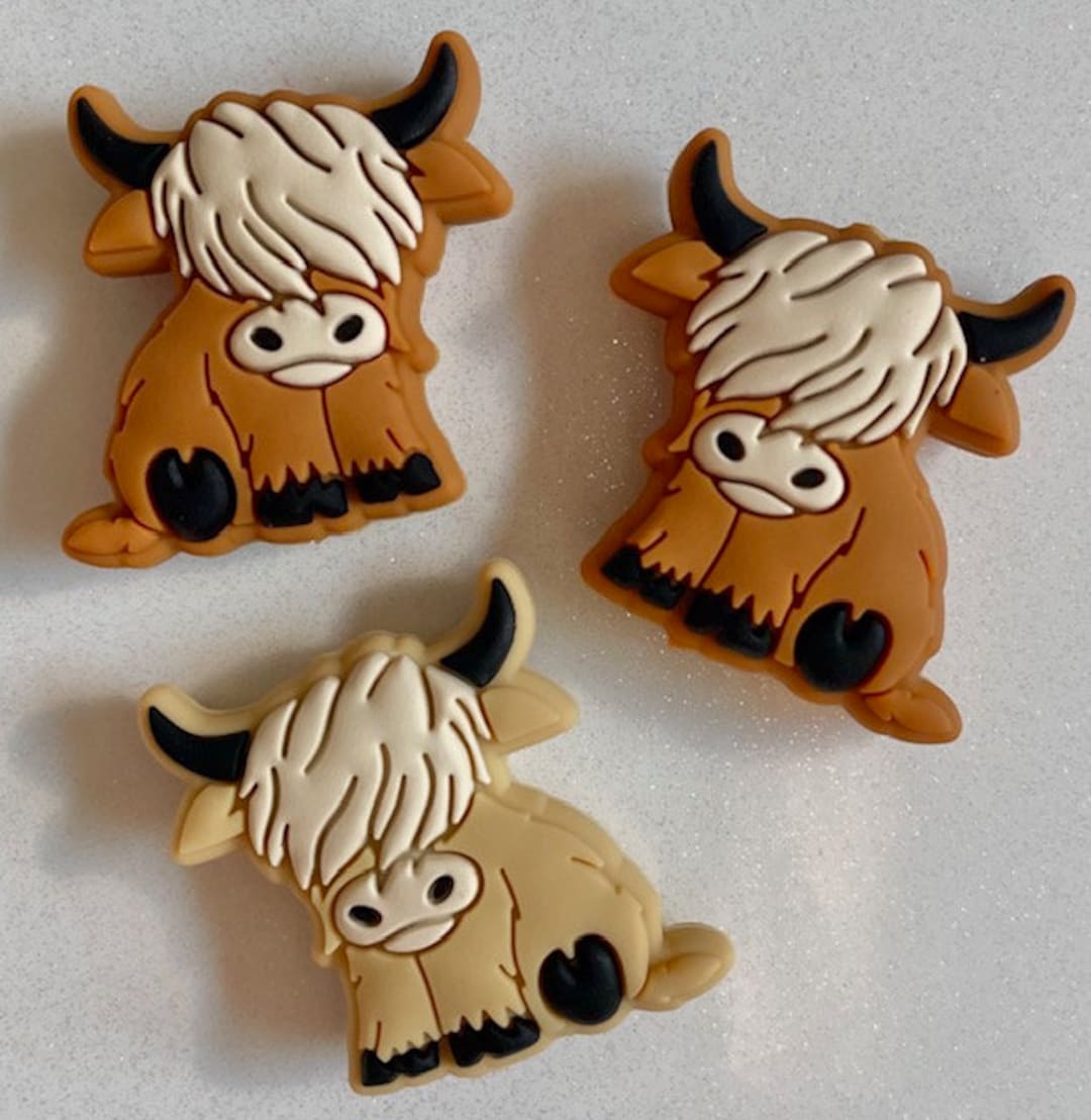 HIGHLAND COW FOCAL Bead , Focal Beads, Cow Silicone Beads, Silicone ...