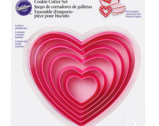 WILTON HEART NESTING Cookie Cutter Set, 6 Different Sizes. - Etsy