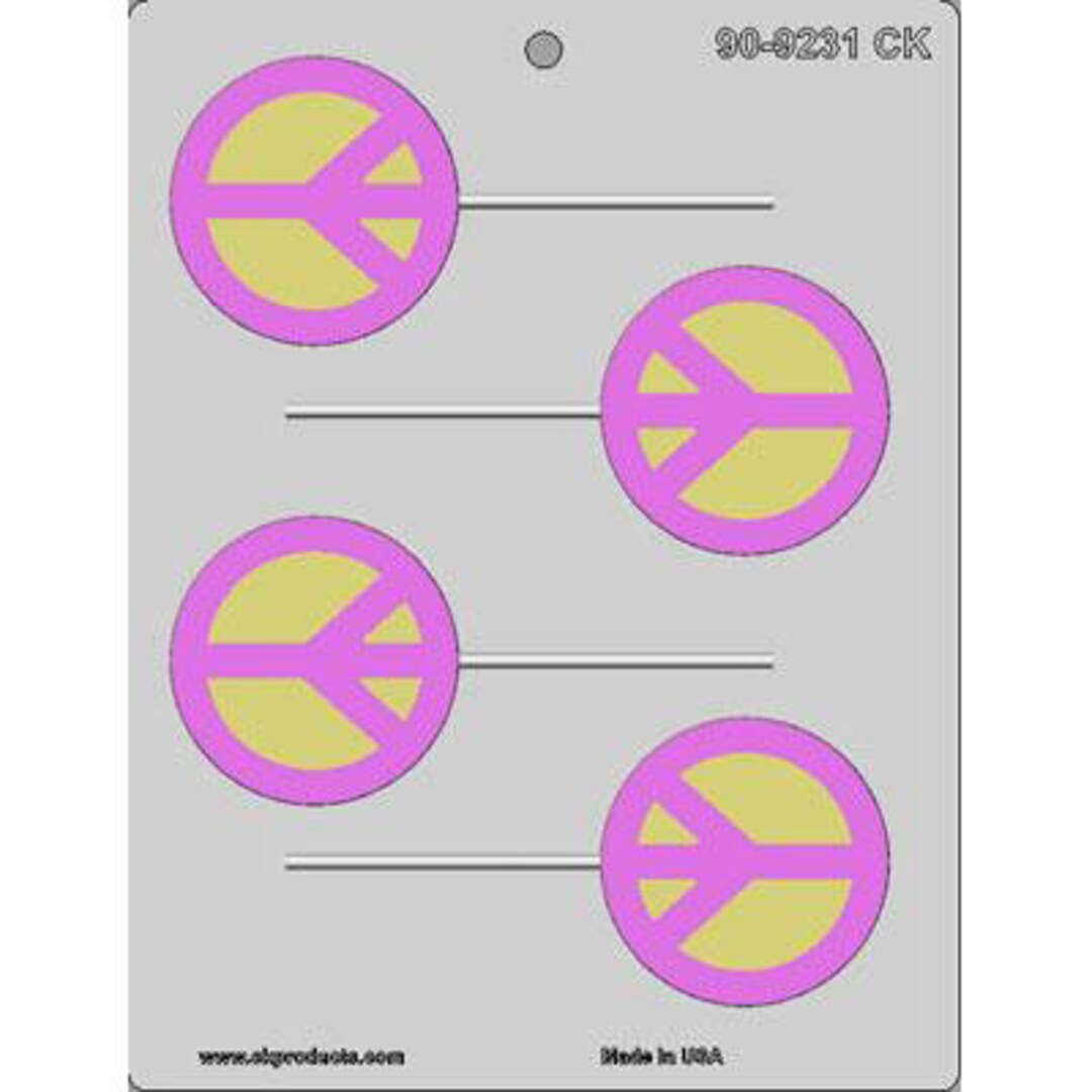 PEACE SIGN Chocolate Sucker Mold - Etsy