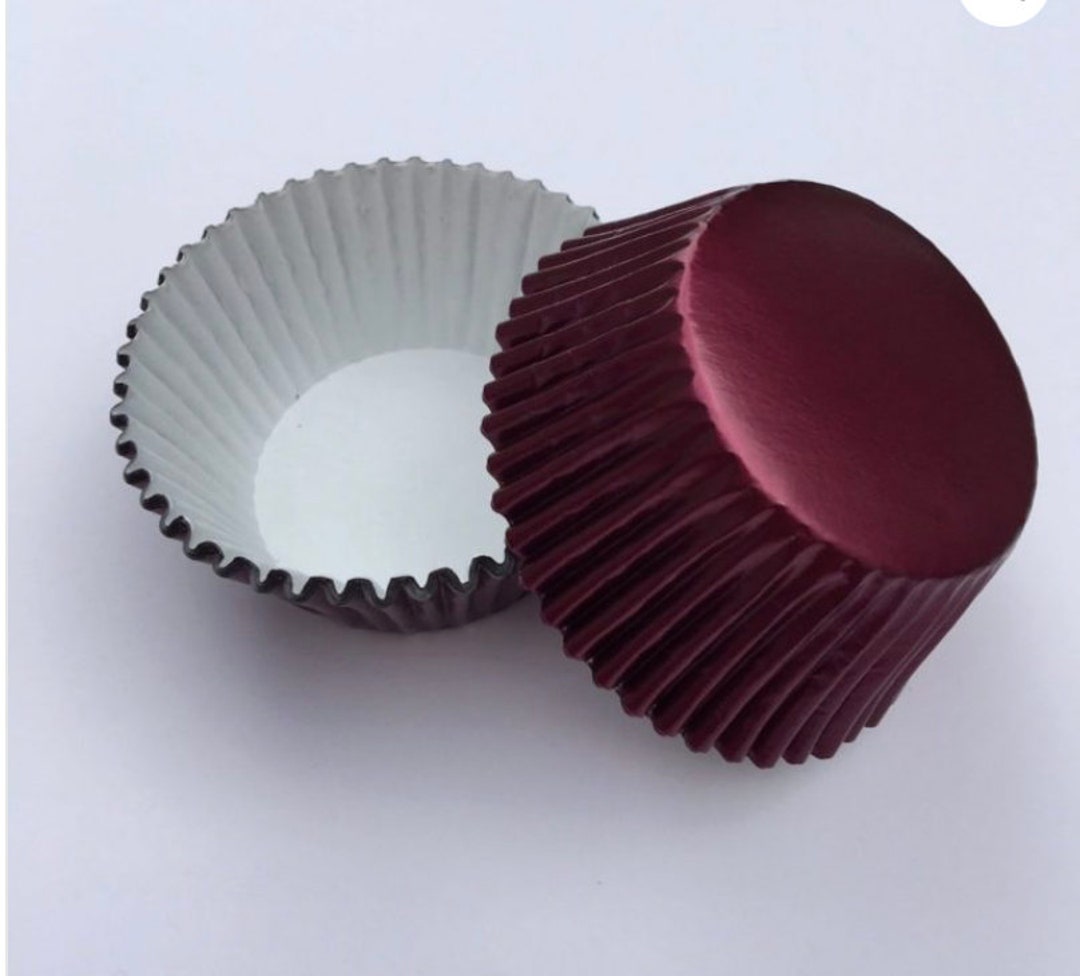 BURGUNDY JUMBO Foil Cupcake Liners, Cupcake Liners, 30 Pieces - Etsy