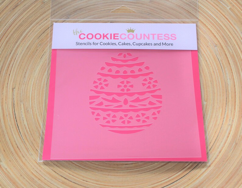 EASTER EGG FLOWERS Stencil Cookie Countess Cookie | Etsy
