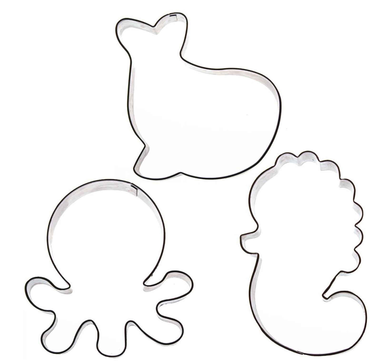 SEA CRITTER Cookie Cutter Set Sea Critter Set 3 Piece Cookie - Etsy