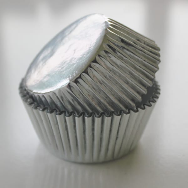 Silver Cupcake Liner - Etsy
