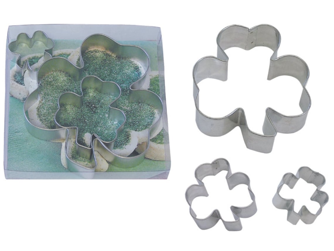 SHAMROCK 3 Piece Color Cookie Cutter Set - Etsy