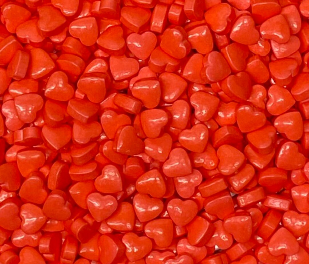RED HEART Sprinkles, Red Sprinkles, 4 Ounces or 2 Ounces, Sprinkles - Etsy