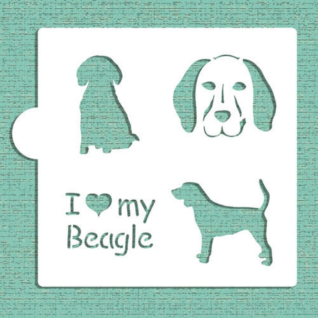 I LOVE MY BEAGLE Cookie Stencil "designer Stencils" 5" X 5" - Etsy