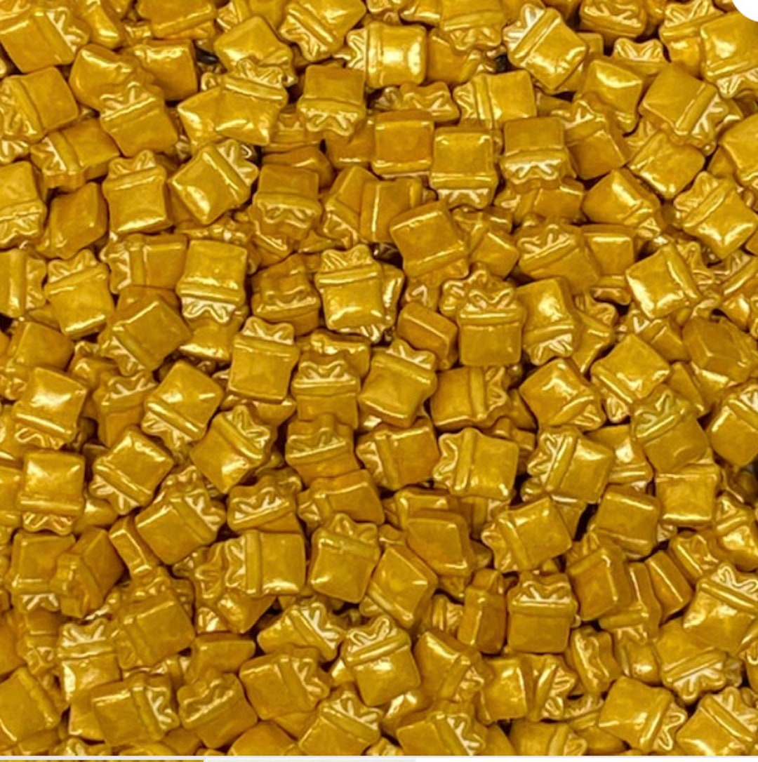 GOLD GIFT BOX Sprinkles, Gold Sprinkles, Sprinkles, 2 Ounce or 4 Ounce ...
