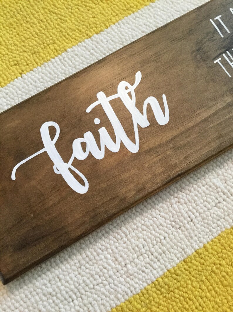 Faith rustic hand painted sign | Etsy