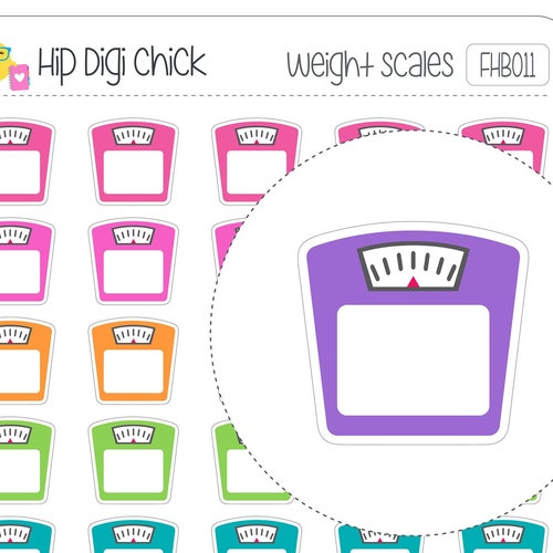 42 Weight Scale Planner Stickers Weight Tracker Stickers - Etsy