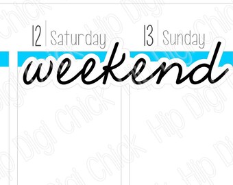 Weekend Pastel Stars Banner Planner Stickers Weekend Banner Planner ...