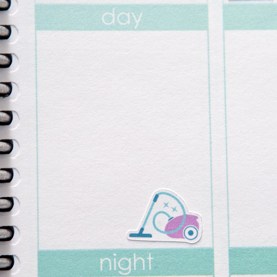 Vacuum Cleaning Planner Stickers - Etsy
