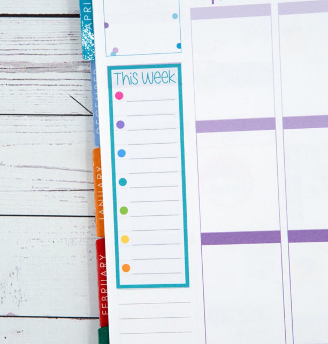 To Do List Planner Stickers - "this Week" Lined or Unlined Sidebar - Etsy