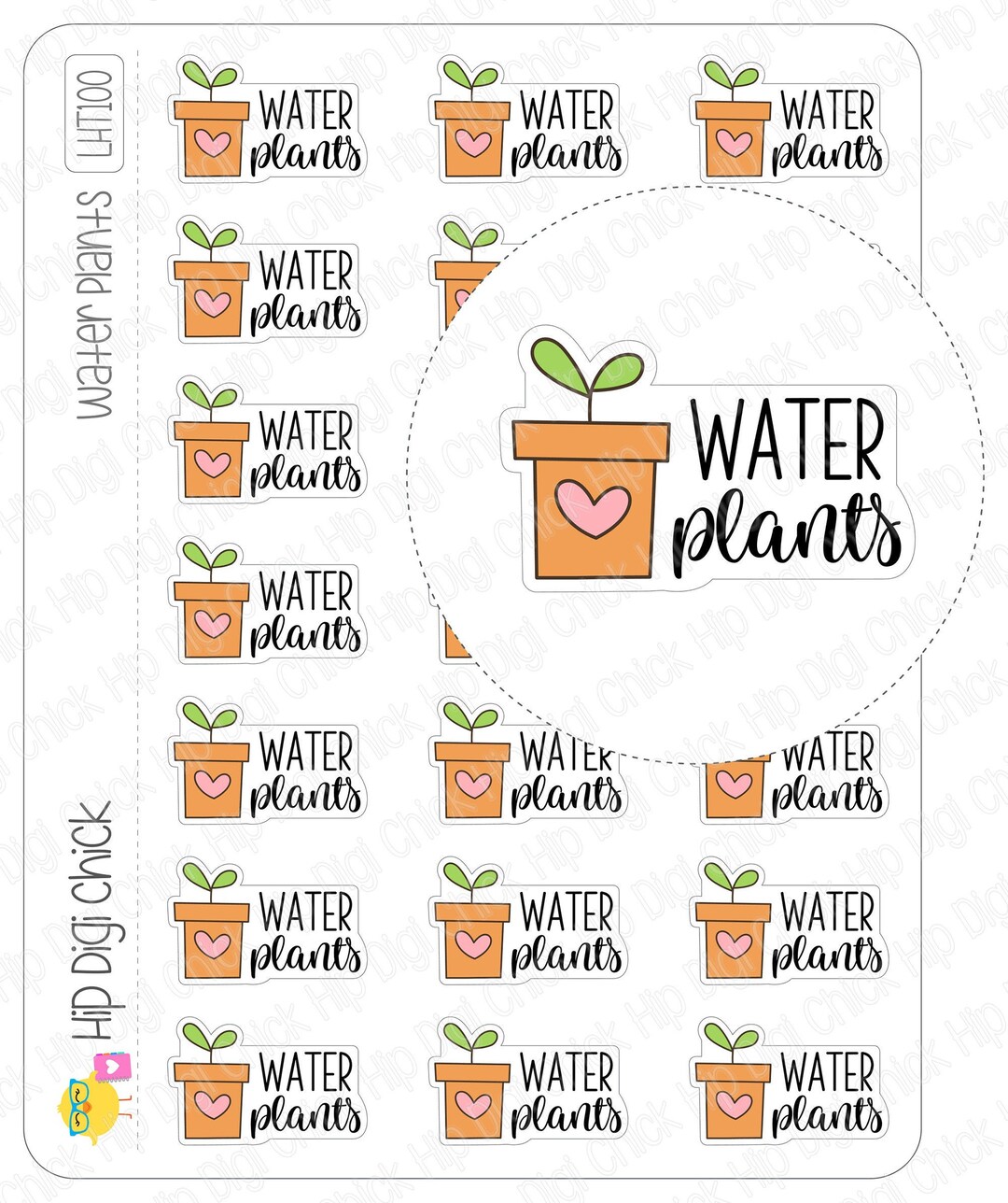 Water Plants Planner Stickers - Etsy