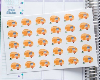 Camping Stickers, Caravan Planner Stickers, Camper Sticker, Glamping ...