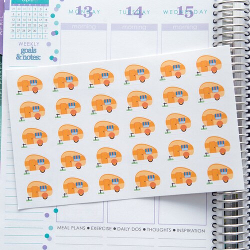 Camping Camper Planner Stickers - Etsy