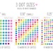 Monthly Date Dots Number Planner Stickers - Etsy