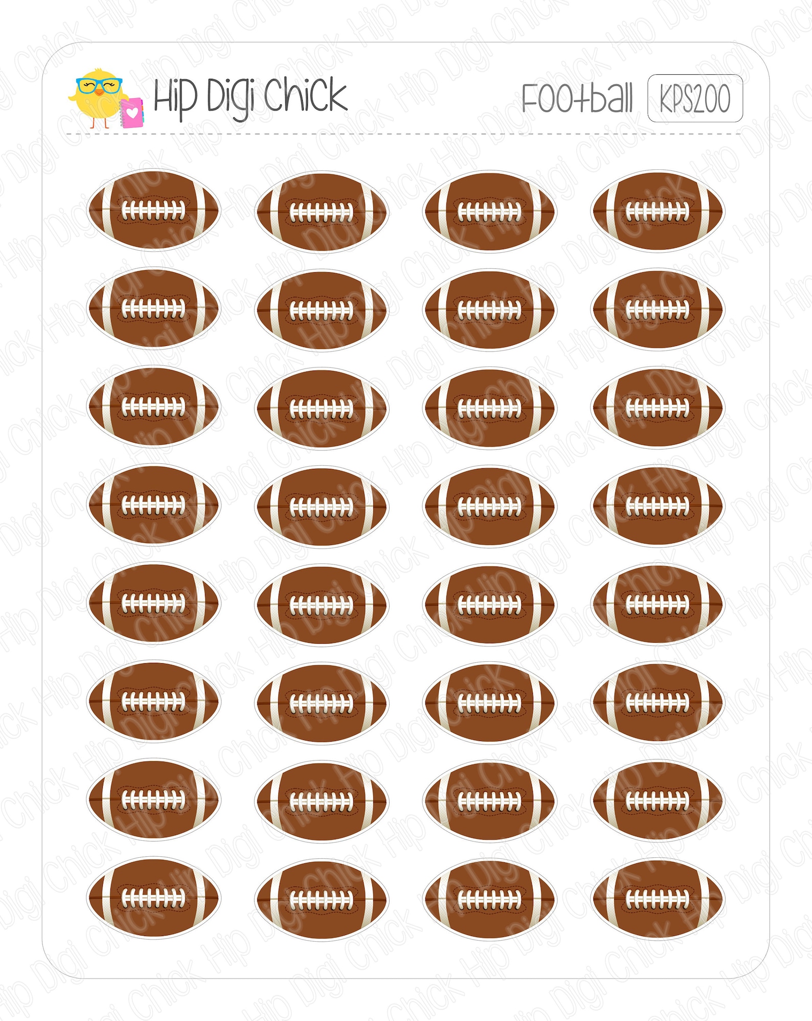 Football Sports Planner Stickers | Etsy