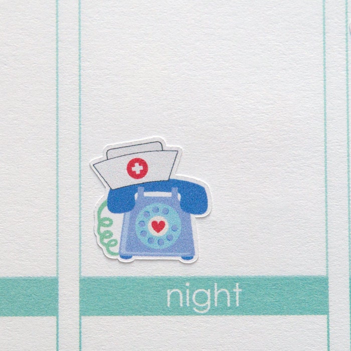 Nurse on Call Work Planner Stickers | Etsy
