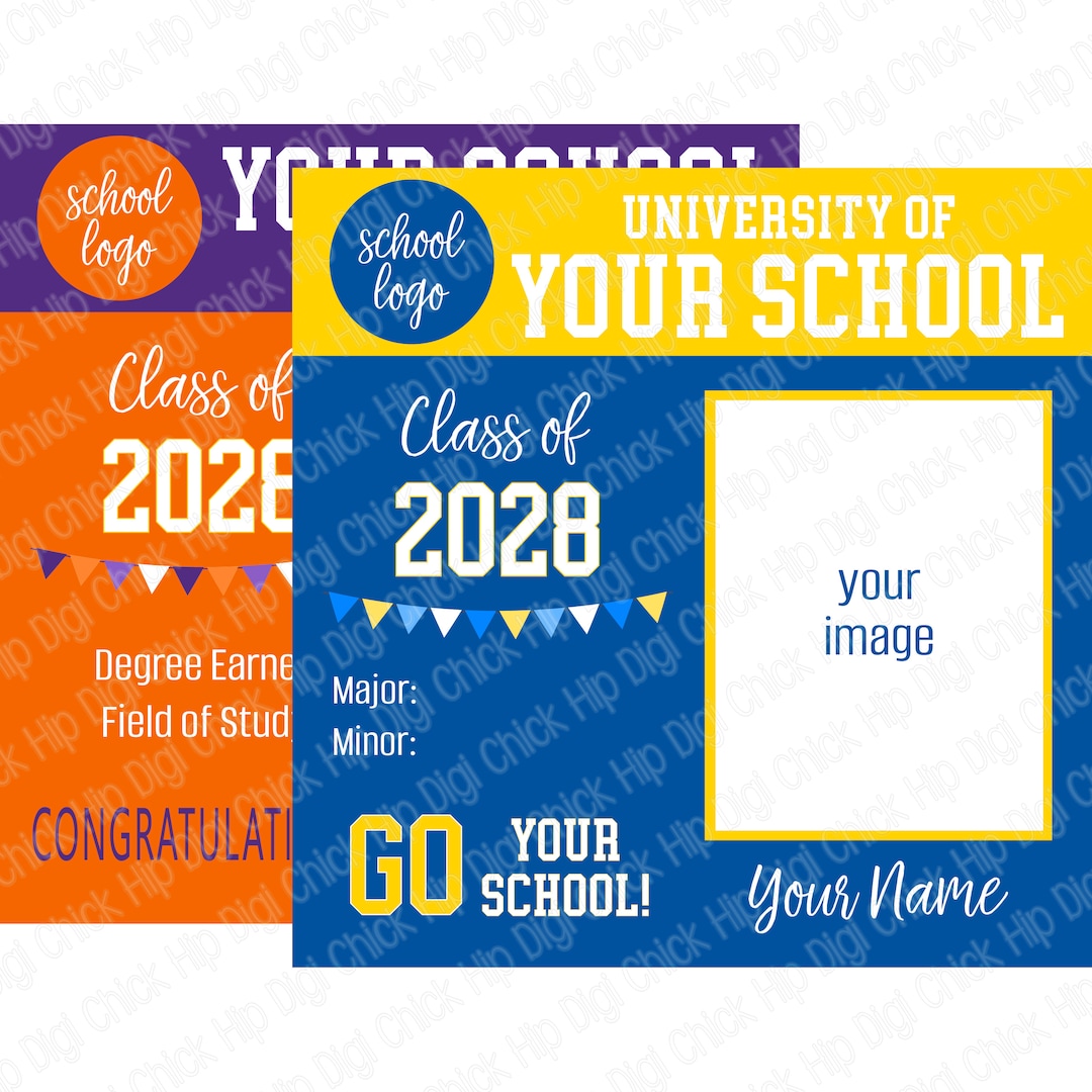 Custom College Decision or Graduation Announcement Digital Download ...