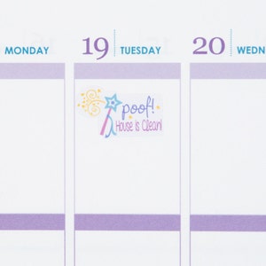 Cleaning Wand Planner Stickers Poof House is Clean - Etsy
