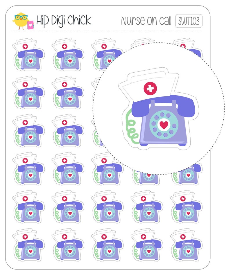 Nurse on Call Work Planner Stickers - Etsy