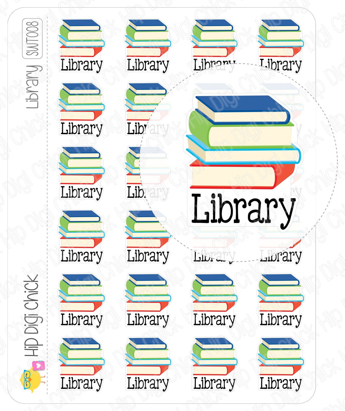 Library Book Planner Stickers | Etsy