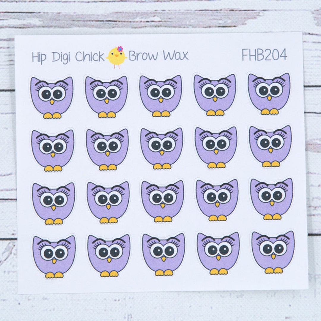 Eyebrow Brow Wax Planner Stickers - Salon Spa Owl - Etsy
