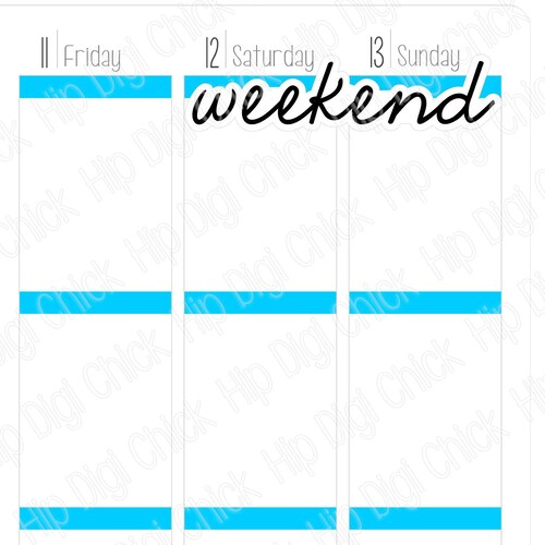 Weekend Banners Printable Planner Stickers for Erin Condren - Etsy