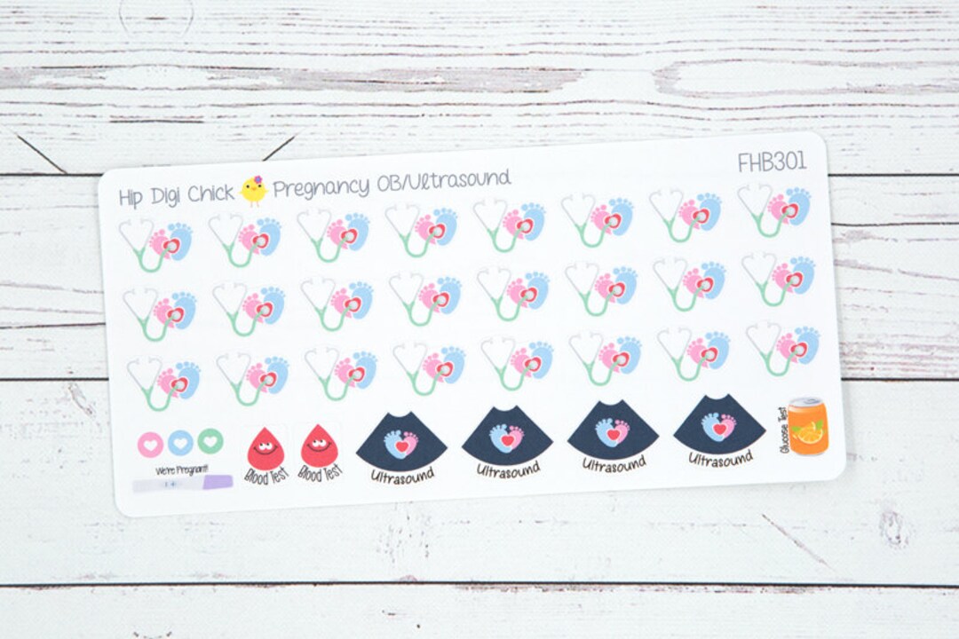 Prenatal Appointment Pregnancy Planner Stickers - OB Ultrasound - Etsy