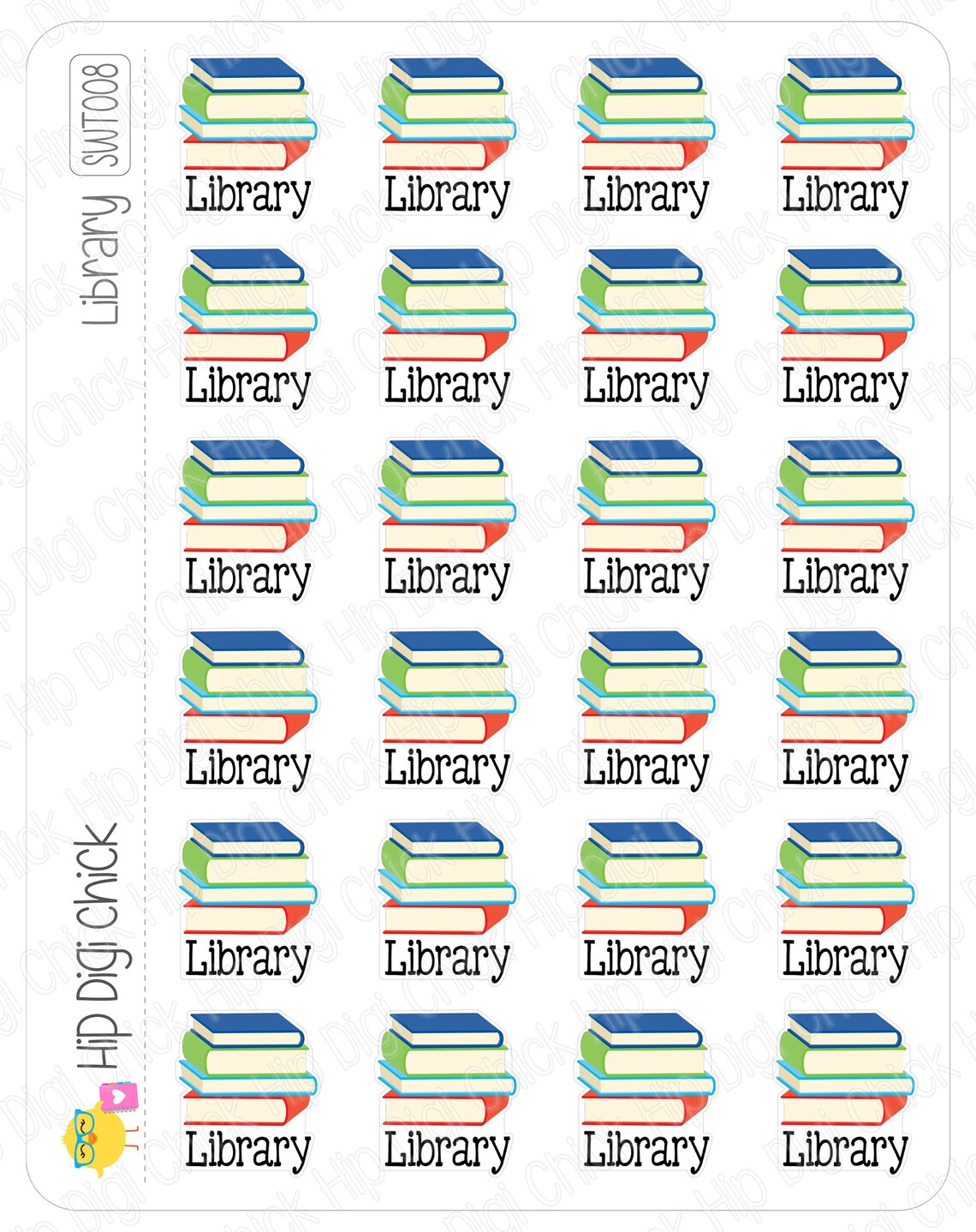 Library Book Planner Stickers | Etsy