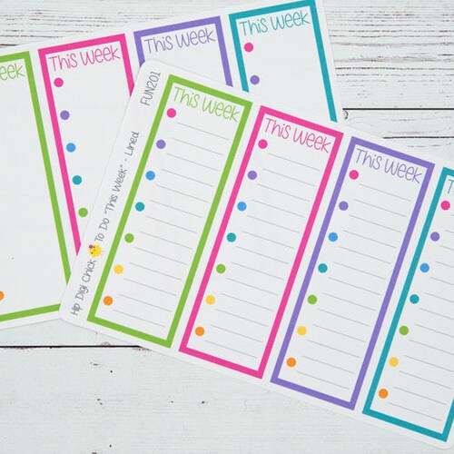 To Do List Checklist Planner Weekly Sidebar Planner Stickers - Etsy