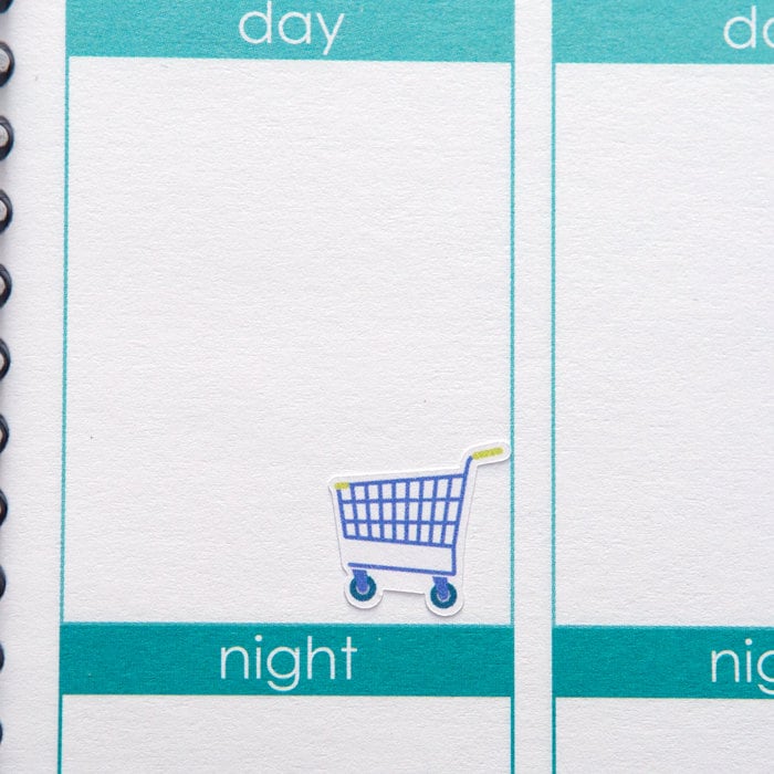 Grocery Shopping Planner Stickers - Carts - Etsy
